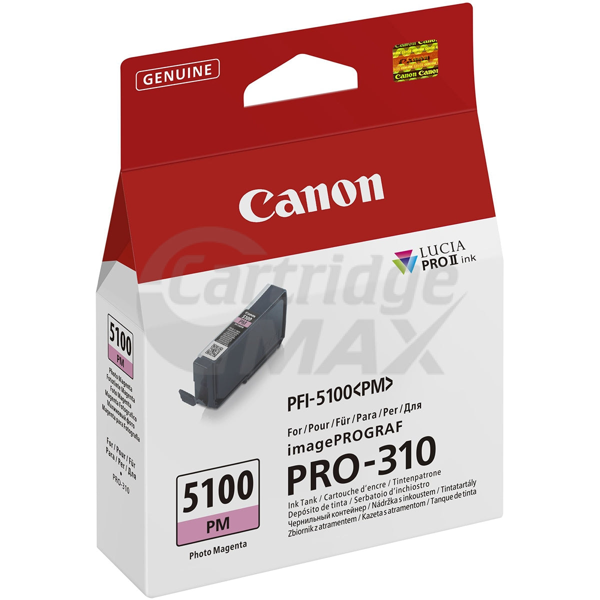 Original Canon LUCIA PRO II PFI-5100PM Photo Magenta Ink Tank - 14.4ml ...