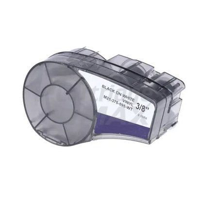Generic Brady M21-375-595-WT Black on White Vinyl Label Tape 9.5mm x 6 ...