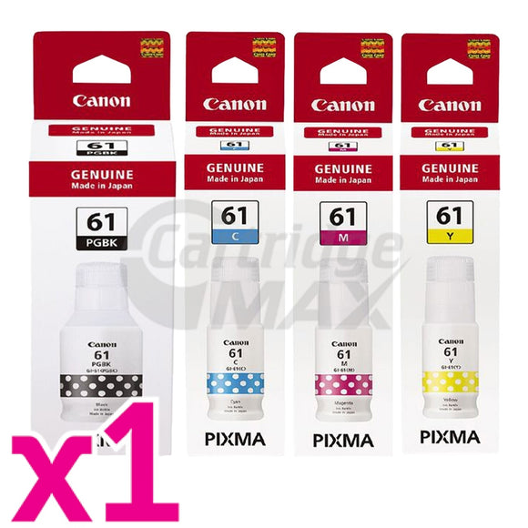4-Pack Original Canon GI61 Ink Bottle [1BK,1C,1M,1Y] Cartridges ...