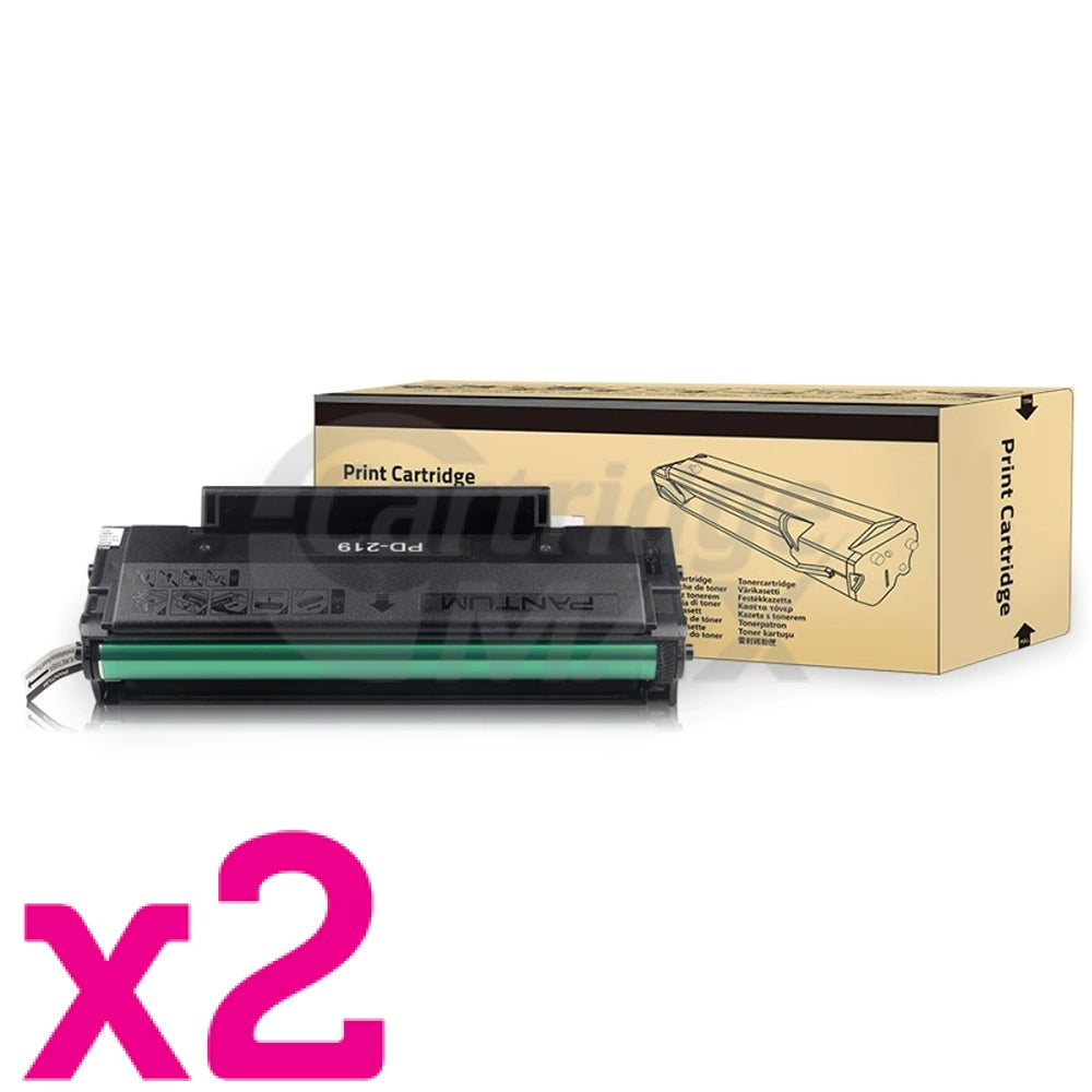 2 x Original Pantum PD-219 Black Toner Cartridge Cartridges – Cartridge Max