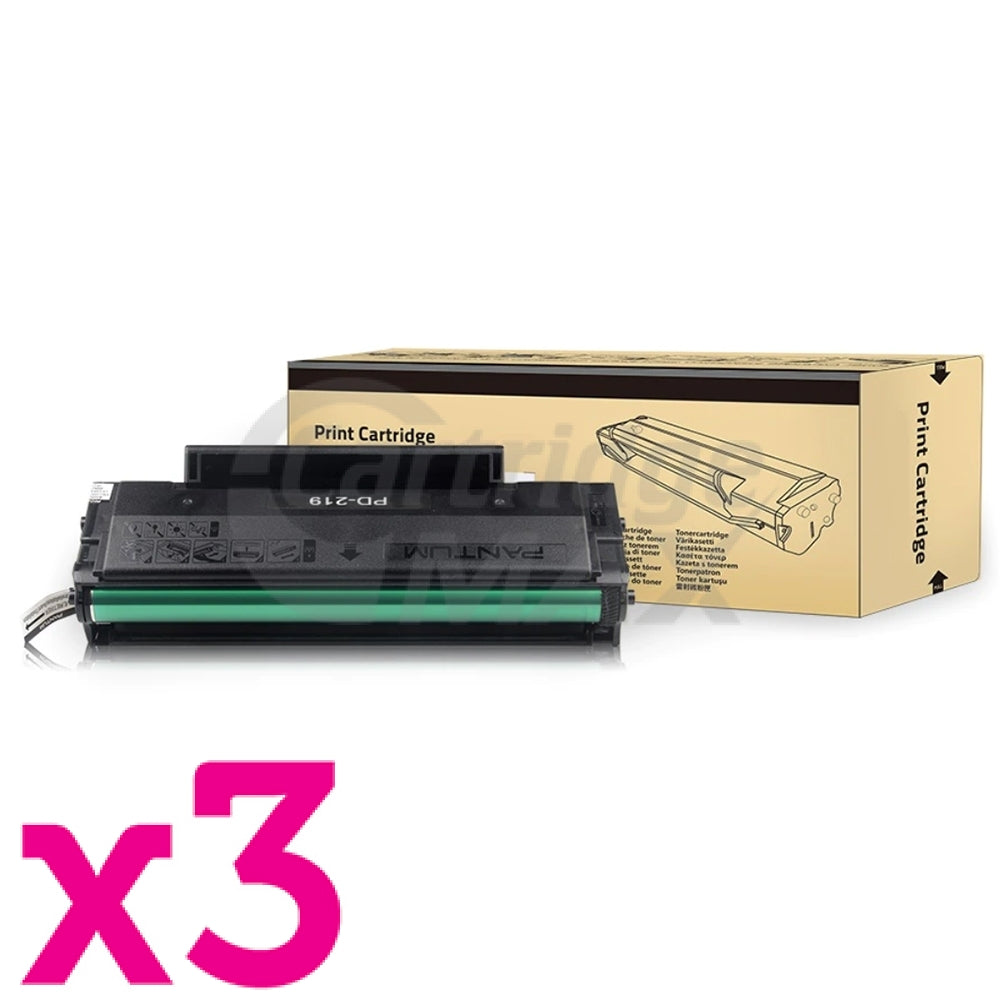 3 x Original Pantum PD-219 Black Toner Cartridge Cartridges – Cartridge Max